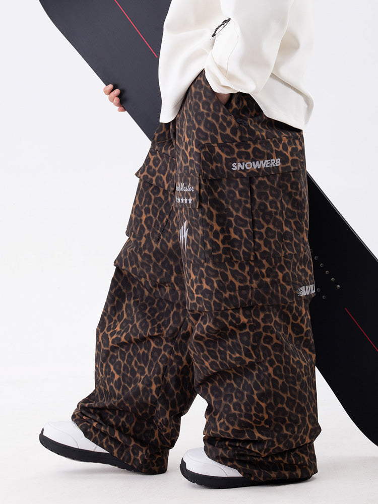 Women's Shred Master Baggy Street Cargo Leopard Snow Pants / Shorts ...