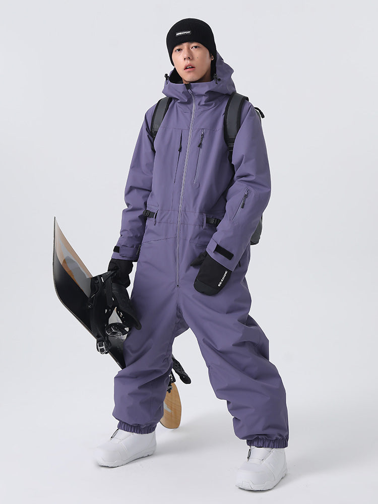 Men's Mountain Freerider One Piece Ski Suits Full Body Baggy Snowsuits ...