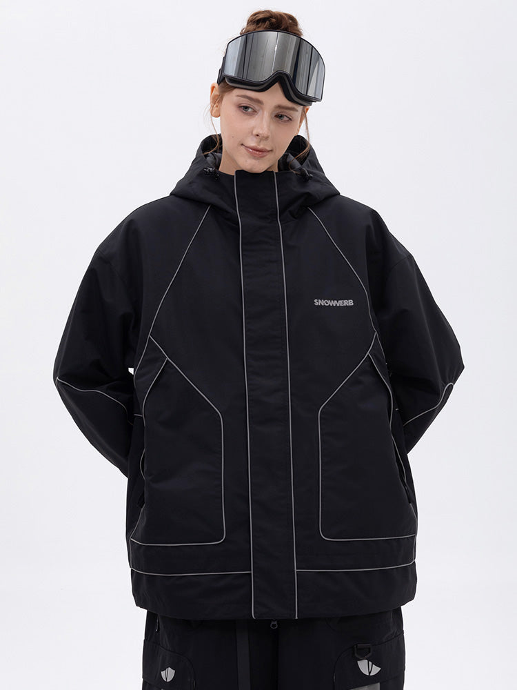 Women All Weather Mountain Chill Reflective Snow Jacket – Night Skiing ...