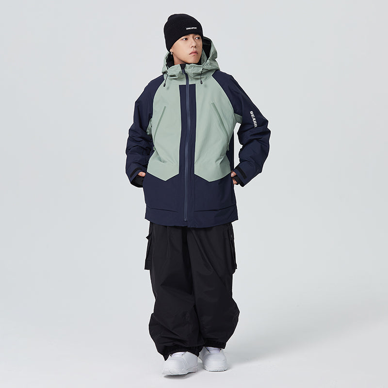 Men's Searipe SnowMaster Color Block Mountain Snowboard Jacket | Snowverb
