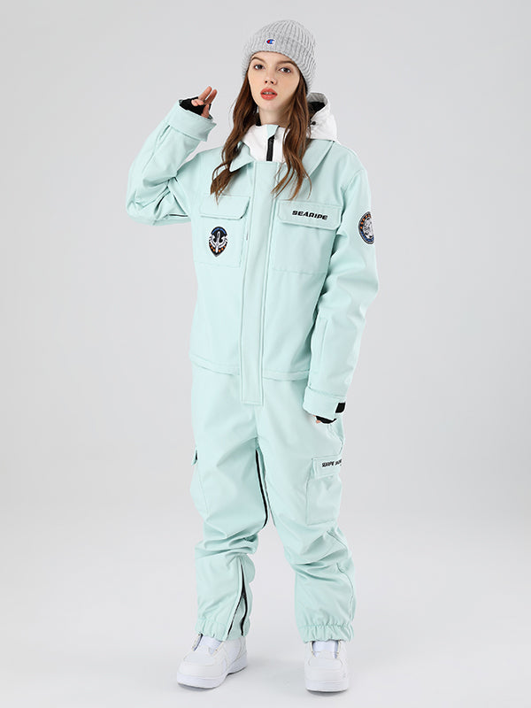 Women's Searipe Mountain Slope Star One Piece Snowsuit Ski Jumpsuit ...