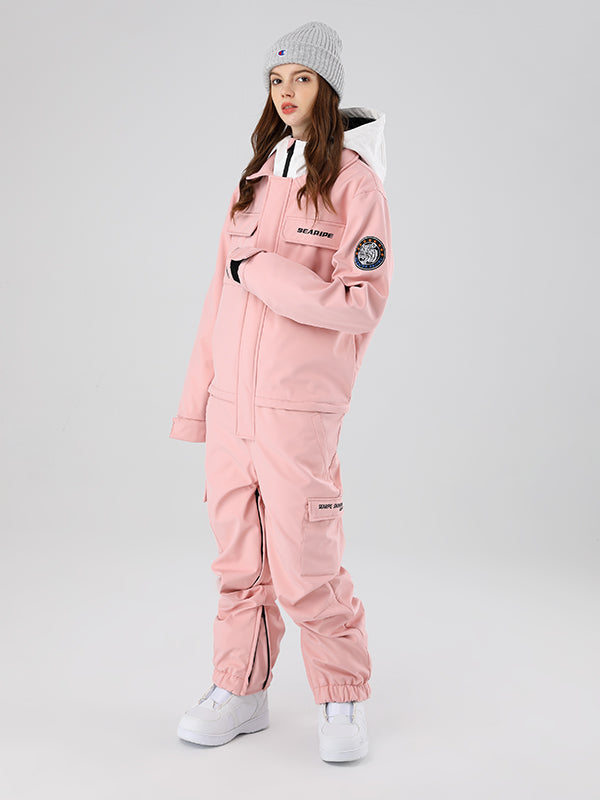 Women's Searipe Mountain Slope Star One Piece Snowsuit Ski Jumpsuit ...