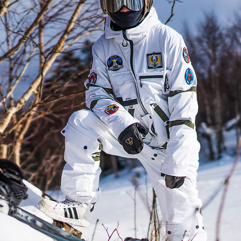 Men's PINGUP Nasa Space Station One Piece Snowboard Suits | Snowverb