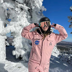 Womens SMN Nasa Ski Jumpsuit Slope Star Nasa Ski Suit Winter Snowsuits ...