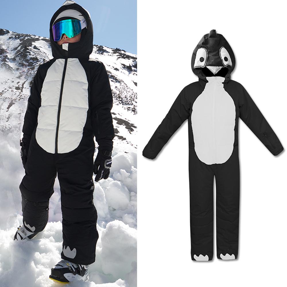 Boy & Girls Unisex Waterproof Cartoon Pattern One Piece Snowsuits ...