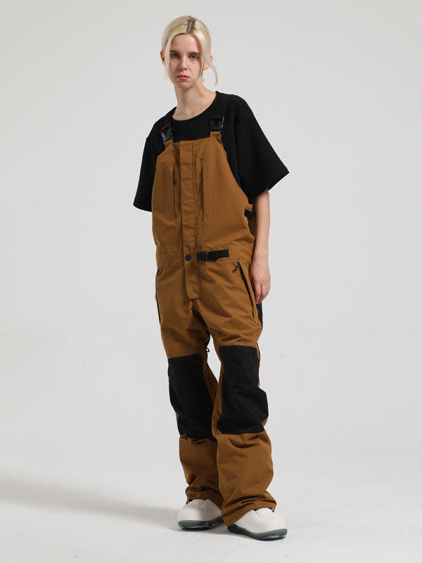 Women's Gsou Snow Winter Ranger Waterproof Colorblock Snow Bibs Pants ...